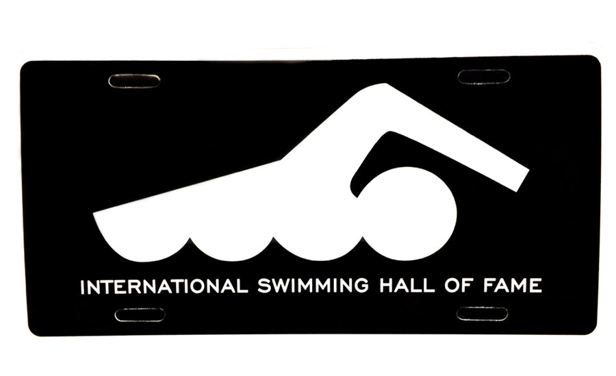 ISHOF Swimmer Plastic License Plate – HallOfFameSwimShop