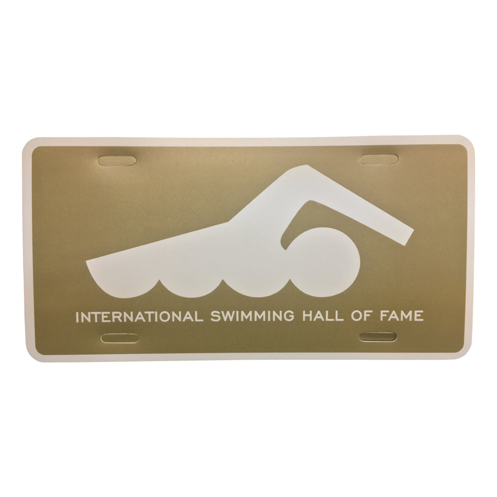 ISHOF Swimmer Plastic License Plate – HallOfFameSwimShop