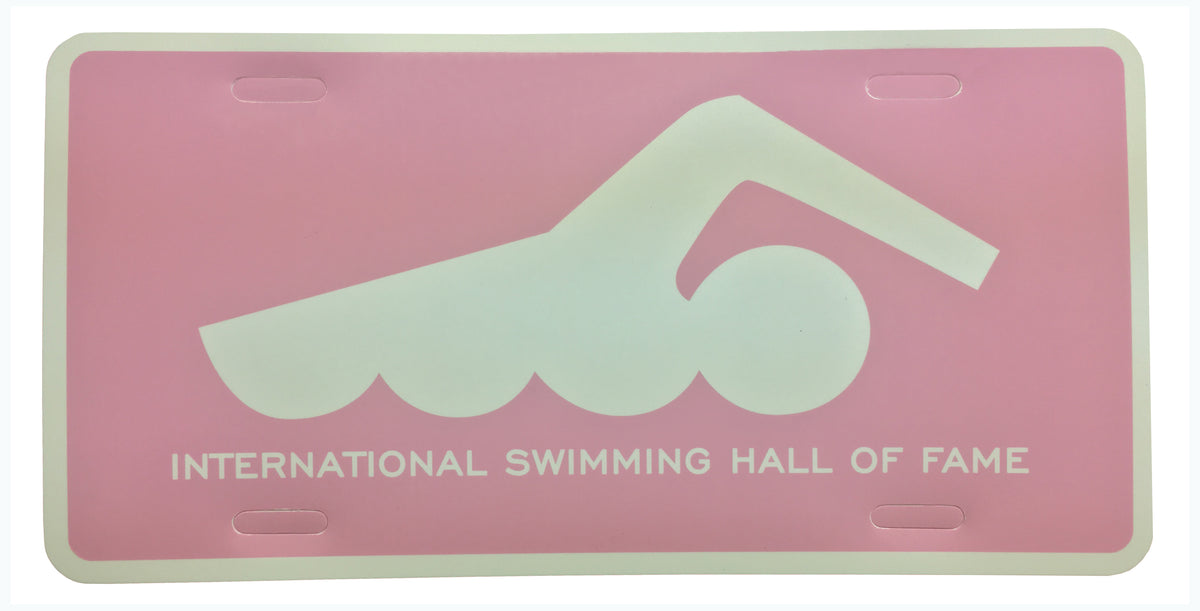 ISHOF Swimmer Plastic License Plate – HallOfFameSwimShop